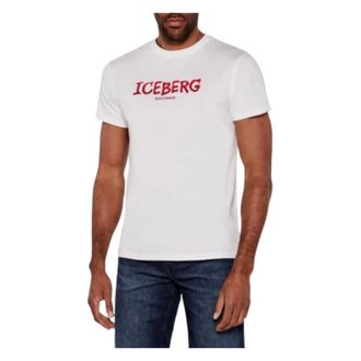 Iceberg Homme, Tops, Blanc, Taille: XL T-shirt Homme Vertical Blanc Coupe Régulière