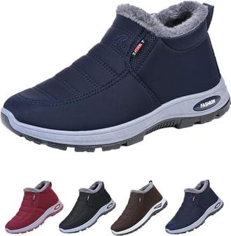 Generic Bottes dhiver doubl&eacute;es de fourrure pour femme - Bottes orthop&eacute;diques imperm&eacute;ables - Bottes de neige chaudes &agrave; enfiler - Coupe large - Chaussures de ma