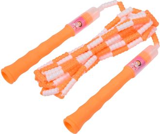 Generico Springseil f&uuml;r Kinder, leuchtende Farbe, langlebig, ohne sich zu verheddern, segmentierte Perlen, 2,5 m, f&uuml;r Sport im Freien und im Innenbereich, Grif