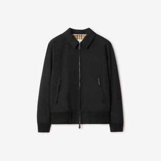 Burberry Veste Harrington en gabardine, Size: 46