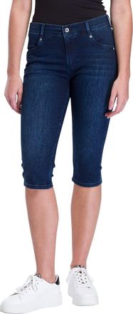 Pioneer Authentic Jeans Damen Katy Capri Shorts, Blue/Black Used Buffies (6804), 44