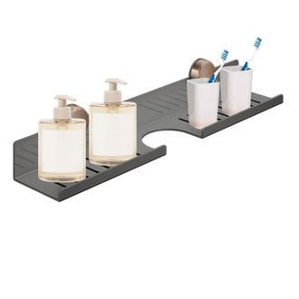 Generic f&uuml;r Waschbecken &uuml;ber dem Wasserhahn, Wand-Organizer f&uuml;r Badezimmer, herausnehmbares aus Kohlenstoffstahl, mit Saugn&auml;pfen f&uuml;r Parf&uuml;m, W&auml;sche, K&uuml;che