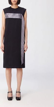 Marni &Auml;rmelloses Mini-Etuikleid aus Viskose und Seide mit Satinb&auml;ndern
