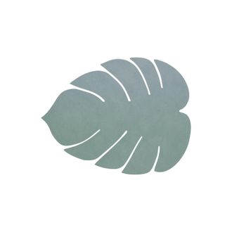 Lind DNA Tischset Leaf/Medium aus Leder Nupo in der Farbe Pastellgrün, Größe: S 26X22cm, 989957