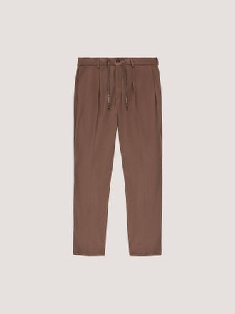 Circolo 1901 Pleated Trousers in Piqu&eacute; Stool / 48