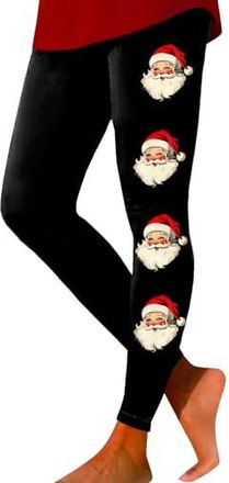 Generic Leggings De No&euml;l pour Femme Sport Pantalon Legging Chaud Noel Sexy Collant Anti Cellulite Yoga Taille Haute Polaire Running Imprim&eacute; Skinny Push Up Str