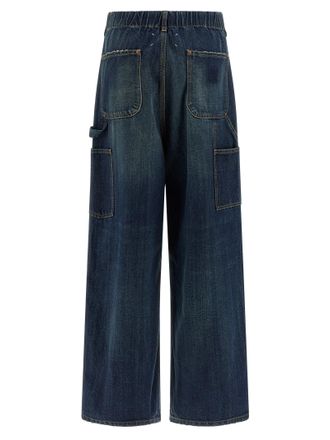 Maison Margiela Womens Blue Cotton Relaxed Fit Jeans Clothing