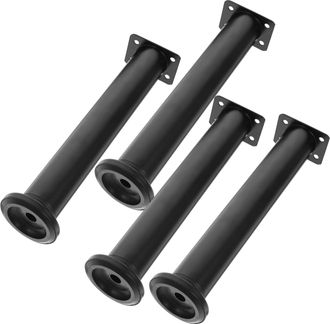 NUOBESTY 4 Stück Verstellbare Möbelbeine Belastbare Tischbeine Möbelbeinverlängerung für Stuhl Tischersatz Stabile Glatte Oberfläche Einfache Montage Modernes 