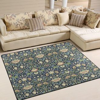 JSTEL Ingbags Teppich mit William Morris-Motiv, für Wohn- und Schlafzimmer, als Spieleteppich, robuste Heimdekoration, 1,60 m x 1,22 m, Polyester, multi, 63