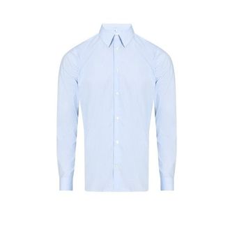 Au Printemps Paris Schmales bedrucktes Hemd - Blau