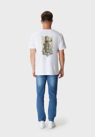 Oldskull T-Shirt Wrldvibe Nature Strikes Back Graphic mit modernem Motivprint