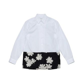 Dries Van Noten Homme, Chemises, Multicolore, Taille: M Contrast Cotton Shirt