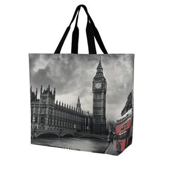 Generic Londres Sac Courses D&eacute;contract&eacute; Tote Bag R&eacute;utilisable Sac A Main Femmes Pour Plage Voyage Travail