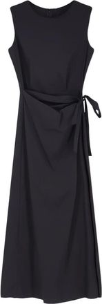 Aspesi Femme, Robes, Noir, Taille: 38 FR Robe portefeuille sans manches
