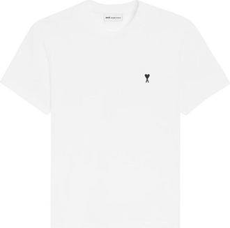 Ami Homme, Tops, Blanc, Taille: M Contrasted ADC T-Shirt