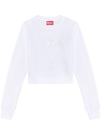 Diesel sweat F-Slimmy-Od à coupe crop - Blanc