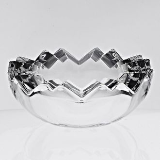 Cristalica Aschenbecher Ascher Zigarre Zigarette Smok King Transparent D 12,5 cm Kristallglas