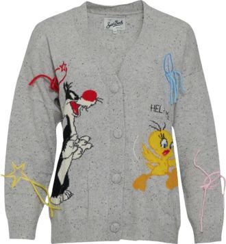 Saint Barth Femme, Pulls, Gris, Taille: 36/38 FR Cardigan Silvestro E Titty