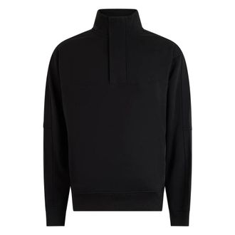 HUGO BOSS Baumwoll-Sweatshirt mit hohem Kragen und Rei&szlig;verschluss - - Sweatshirts & Hoodies - Herren - Schwarzk - M