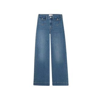 Frame Denim Femme, Jeans, Bleu, Taille: W25 Jean Palazzo Slim à Poches Plaquées