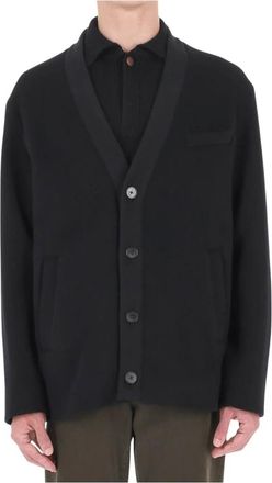 Herno Cardigan-Jacke Kimono - - Knitwear - Herren - Schwarzk - L