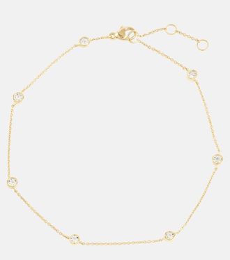 Stone and Strand Fußkettchen Diamonds By The Dozen aus 10kt Gelbgold mit Diamanten