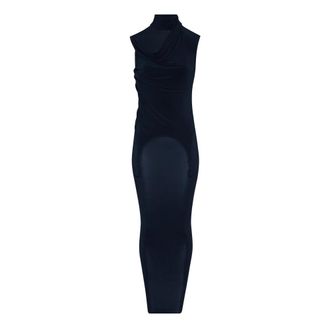 Jean Paul Gaultier Dunkelblaues Drapiertes Kleid mit Strumpfbanddetails - - Dresses - Damen - Blau - M