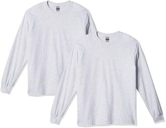 Gildan Uni-Erwachsene Ultra Cotton Long Sleeve Tee Style G2400 Multipack T-Shirt, Aschgrau (2er-Pack), XL