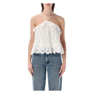 Isabel Marant Prisha Lace Top - - Tops - Damen - Wei&szlig; - XS