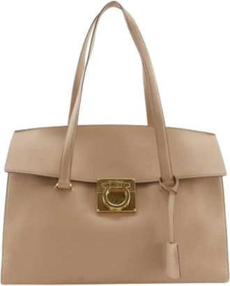Ferragamo Sac cabas Pre-owned - Femme - Pre-owned - Beige - Taille: ONE Size