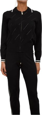 Liu Jo Femme, Pulls, Noir, Taille: 42 FR Better Cardigan