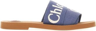 Chlo&eacute; Femme, Chaussures, Bleu, Taille: 38 EU Woody Mule