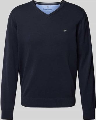 Fynch-Hatton Strickpullover mit Logo-Stitching