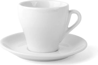 Holst Porzellan IT 004 FA2 Cappuccino-Set Italiano 0,18 l mit UTA 115, weiß, 14 x 14 x 8.5 cm, 2 Einheiten