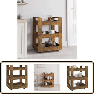 vidaXL K&uuml;chenwagen R&auml;uchereiche 60x45x80 cm Holzwerkstoff - K&uuml;chenwagen - K&uuml;cheninsel - Holzwerkstoff - K&uuml;chenger&auml;te - M&ouml;bel