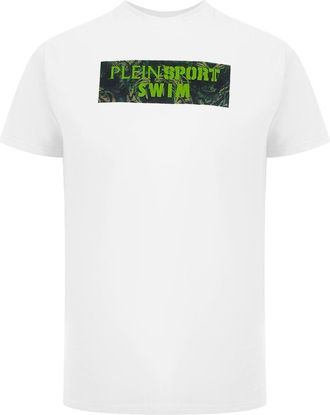 Plein Sport Kurzes Herren-T-Shirt in Wei&szlig;