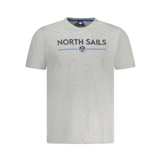 North Sails Homme, Tops, Gris, Taille: S T-shirt Homme en Coton Gris