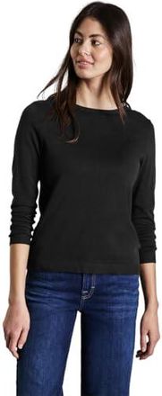 Street One A302973 Pull en Tricot Doux, Noir, 38 Femme