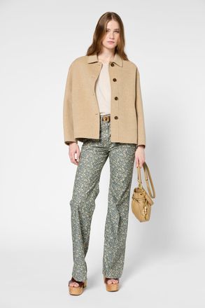 Gerard Darel Manteau court chiné -SIENNA - Sable