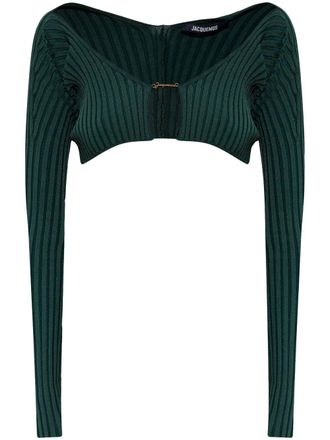 Jacquemus cardigan à logo - Vert