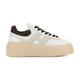 Hogan Femme, Chaussures, Blanc, Taille: 37 1/2 EU Baskets &agrave; plateforme H-Stripes