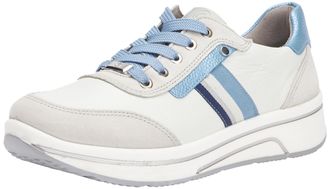 Ara Damen Sapporo Sneaker, Pebble,Nebbia,COOL-Blue, 38.5 EU Weit