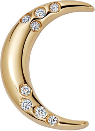 Loquet London pendentif en or 18ct &agrave; diamant Crescent Moon