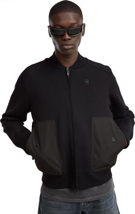 G-Star G-Star Herren Engineered Mix Knitted Bomberjacke, Schwarz (dk Black D25126-D465-6484), M