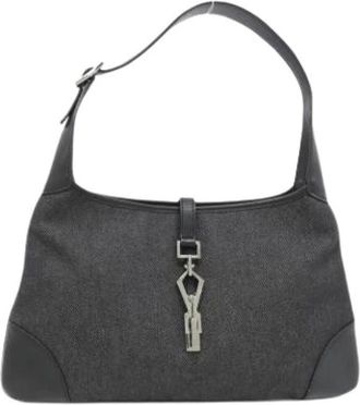 Gucci Sac bandouli&egrave;re vintage en denim Pre-owned - Femme - Pre-owned - Noir - Taille: ONE Size