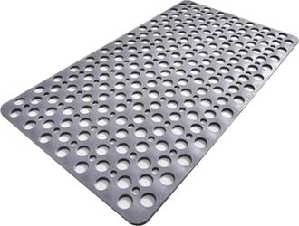 Generic Badematte mit Abflussl&ouml;chern, rutschfest, leicht zu reinigen, Badewanne Saugn&auml;pfen, Badezimmerzubeh&ouml;r(Grey-75x43cm)