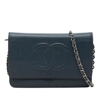 Chanel Pre-owned Wallet on Chain - - Pre-owned - Damen - Blau - ONE SIZE