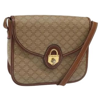 Celine Sac bandouli&egrave;re Macadam Vintage Pre-owned - Femme - Pre-owned - Beige - Taille: ONE Size