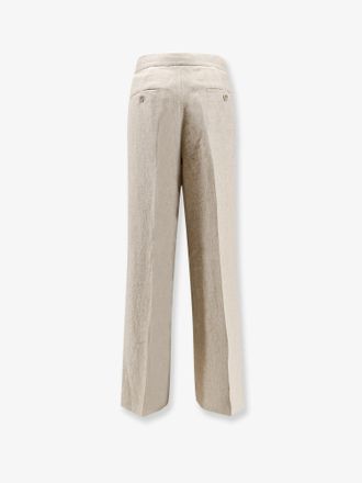 Max Mara Womens Trousers Ginnico Linen Beige