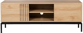 DRAWER Drawer - Meuble tv 2 portes en bois et métal L150cm - Bois clair - krokom